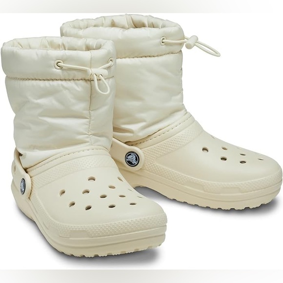 CROCS | Shoes | Crocs Mens Classic Lined Neo Puff Boots Roomy Fit Bone ...